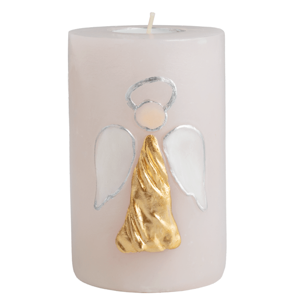 Gold Angel Refillable Candle with Standard Tea Light | Mud Pie
