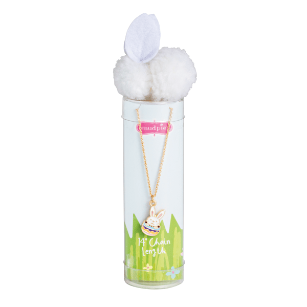 White Easter Tube Necklace | Festive Necklace for Kids | Mud Pie