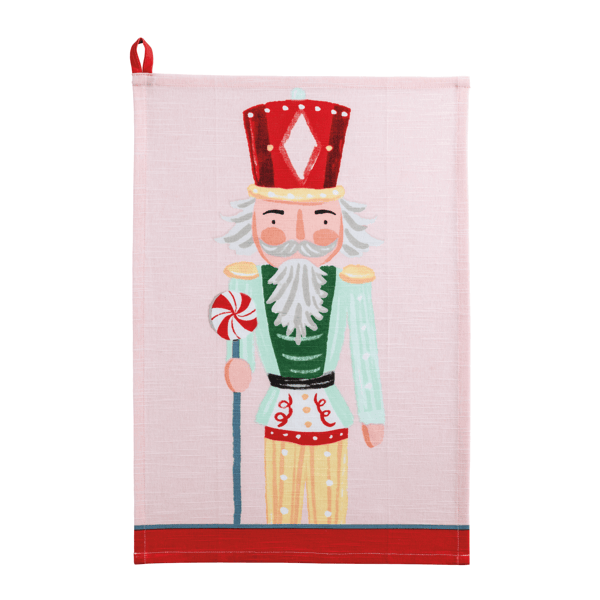 Pink Nutcracker Towel | Holiday Hand Towel | Mud Pie