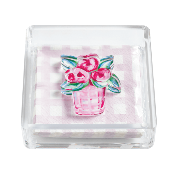 Flower Napkin Holder & Weight Set for Parties | Mud Pie