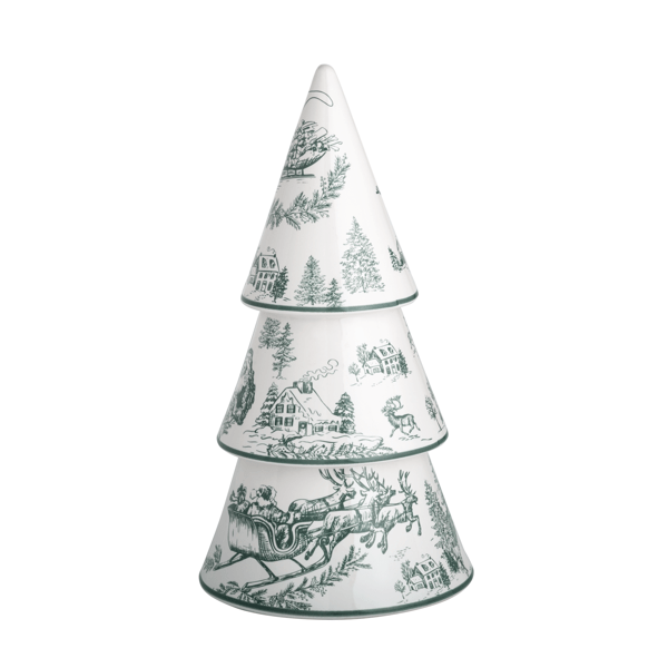 Stylish Large Green Toile Tree | Perfect Stoneware Accent | Mud Pie