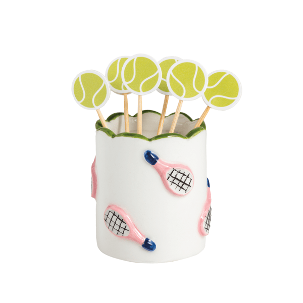 Scattered Rackets Toothpick Holder