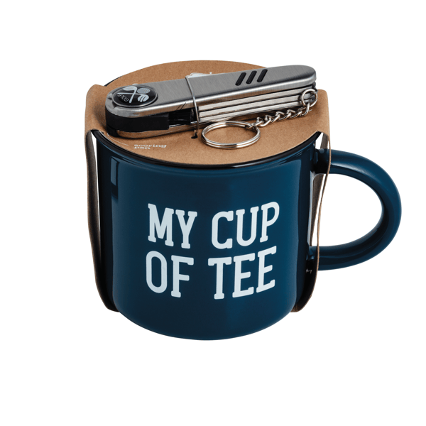 Stylish Ceramic Cup Tee Mug and Accessory Set | Mud Pie