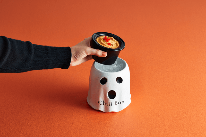 Ghost Dip Server Set | Warming & Cooling Halloween Dish | Mud Pie