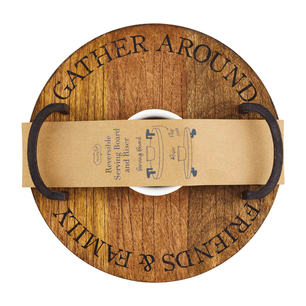 Two Sided Wood Board Riser | Mud Pie