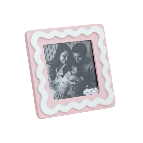 Rectangle Pink Wood Frame