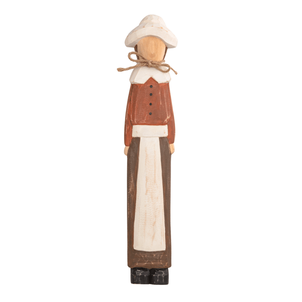 Shop Girl Pilgrim Wood Sitter | Thanksgiving Pine Wood Decor | Mud Pie