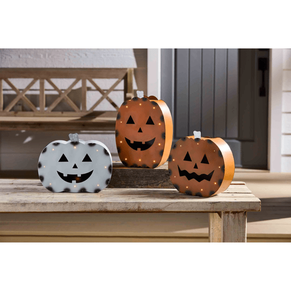 Rust Tin Pumpkin Lantern | Mud Pie