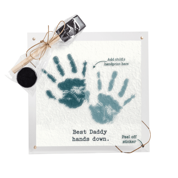 Dad Acrylic Handprint Frame | 3-Piece Magnetic Design Set | Mud Pie