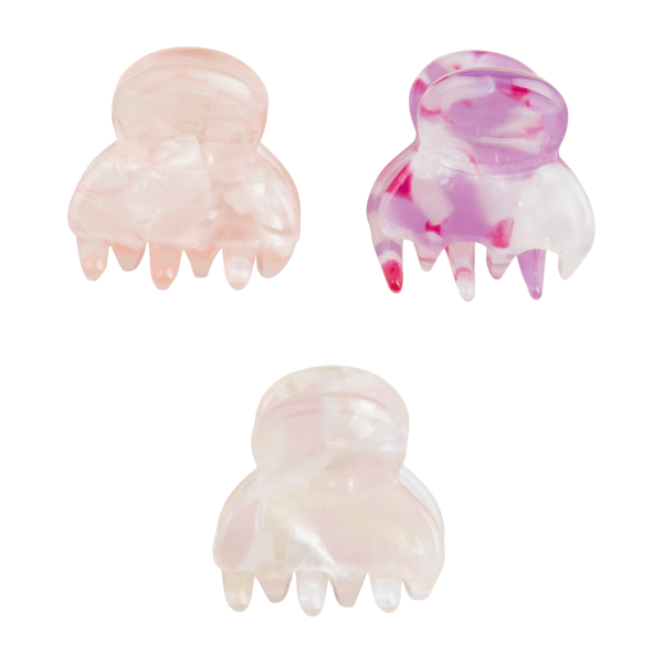 Pink Mini Claw Clip Ornament Set