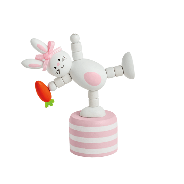 Pink Bunny Collapsing Toy