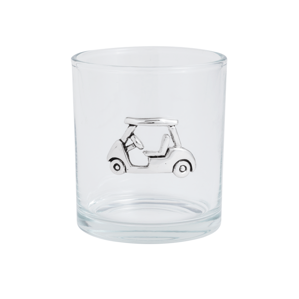 Golf Cart Icon DOF Glass | Metal Motif Design | Mud Pie