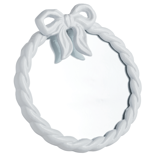 Twist Border Mini Bow Mirror | Chic Tabletop Decor | Mud Pie