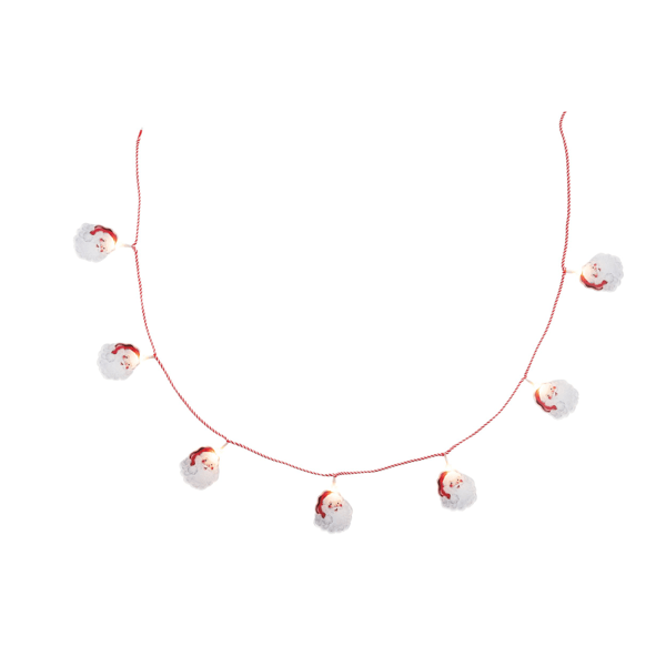 Santa LED Acrylic Garland | Holiday Decor for Christmas | Mud Pie