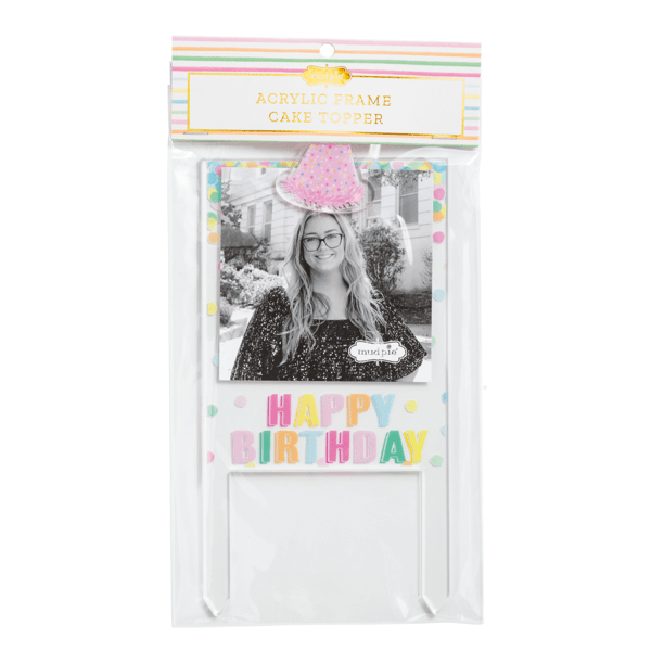 Happy Birthday Cake Topper Frame