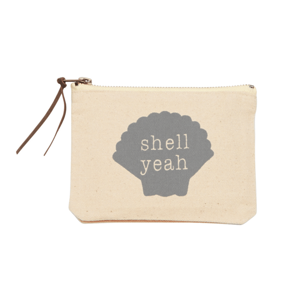 Shell Yeah Canvas Pouch | Mud Pie