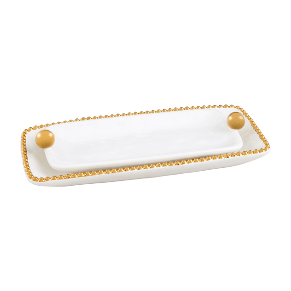 Stunning Gold Bead Dish Set | Mud Pie
