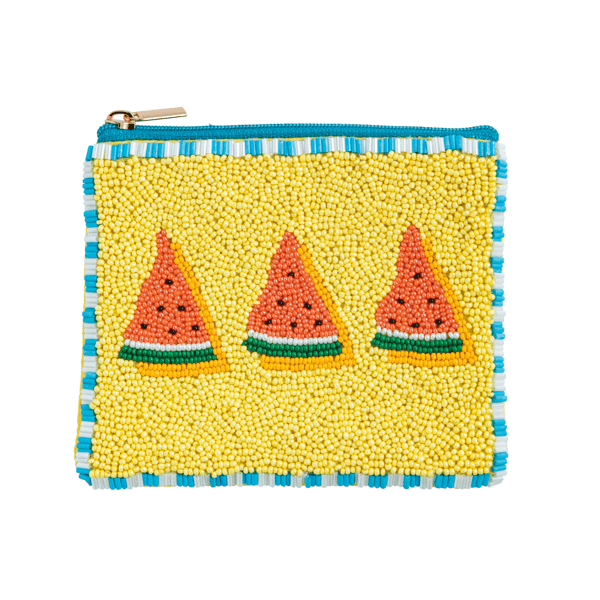 Watermelon Beaded Fruit Pouch | Delicate Handcrafted Case | Mud Pie