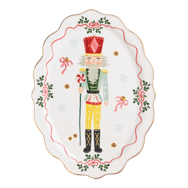 Xmas Nutcracker Small Platter | Festive Tableware | Mud Pie