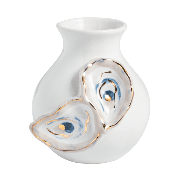Small Oyster Shell Bud Vase for Floral Accents | Nautical Decor | Mud Pie