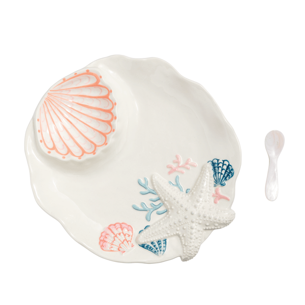 Sea Chip And Dip Set with Starfish Design | Mud Pie