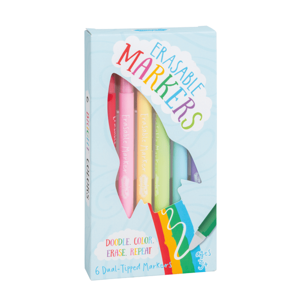 Rocket Erasable Marker Set | Fun Erasable Pens for Kids | Mud Pie