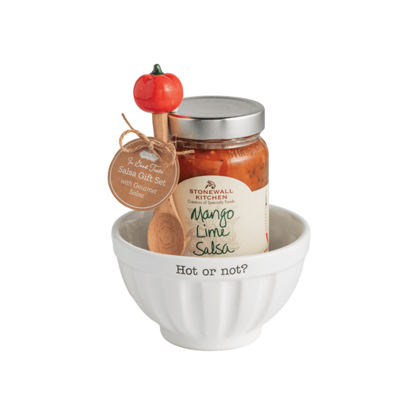 Gourmet Salsa Gift Set | Ceramic Dip Bowl & Mango Lime Salsa | Mud Pie