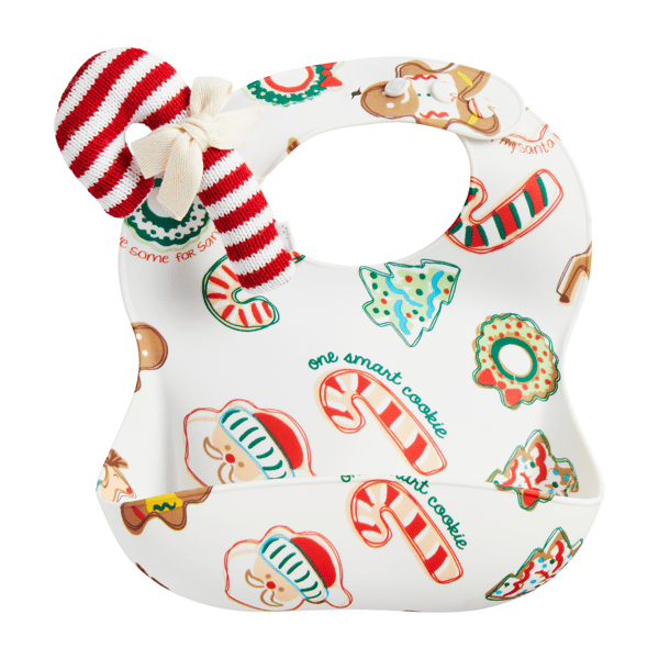 Christmas Cookie Bib and Rattle | Mud Pie