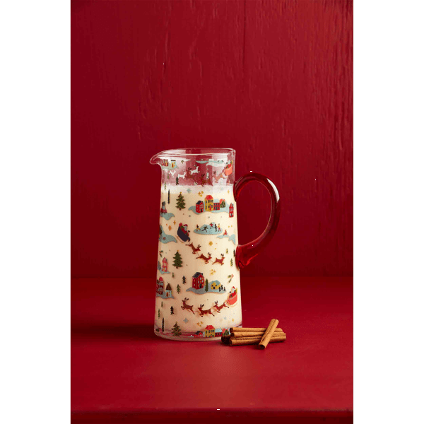 Christmas Village Glass Pitcher | Mud Pie