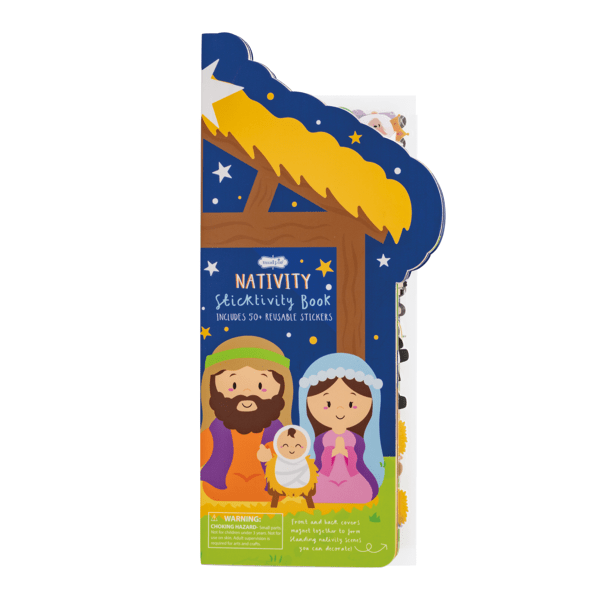 Engage Kids with Folding Design Nativity Sticker Book | Mud Pie