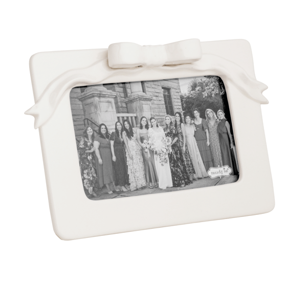 Large Bow Ceramic Frame - 5" x 7" Frame for Your Favorite Photos
