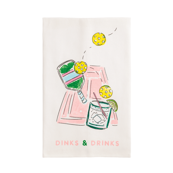 Dinks Drinks Pickleball Towel