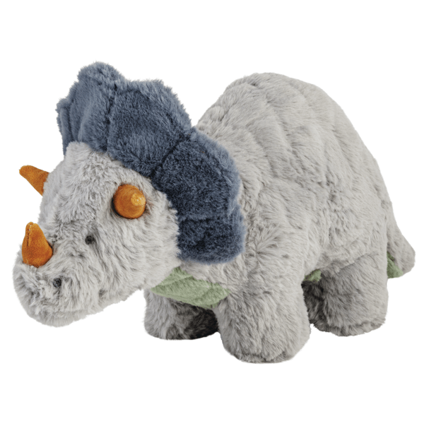 Fan Neck Dino Plush | Cozy Faux Fur with Weighted Seat | Mud Pie