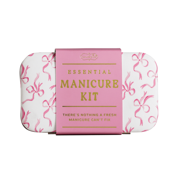 Pink Bows Manicure Kit | Complete Nail Care Set | Mud Pie