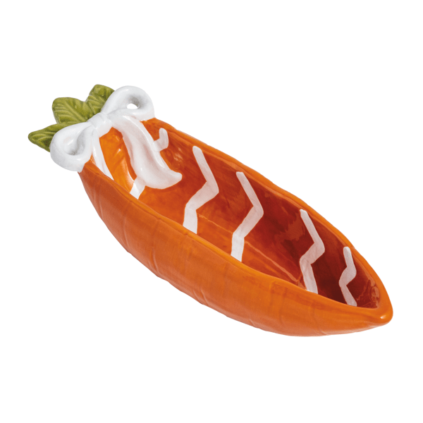 White Stripe Carrot Candy Dish