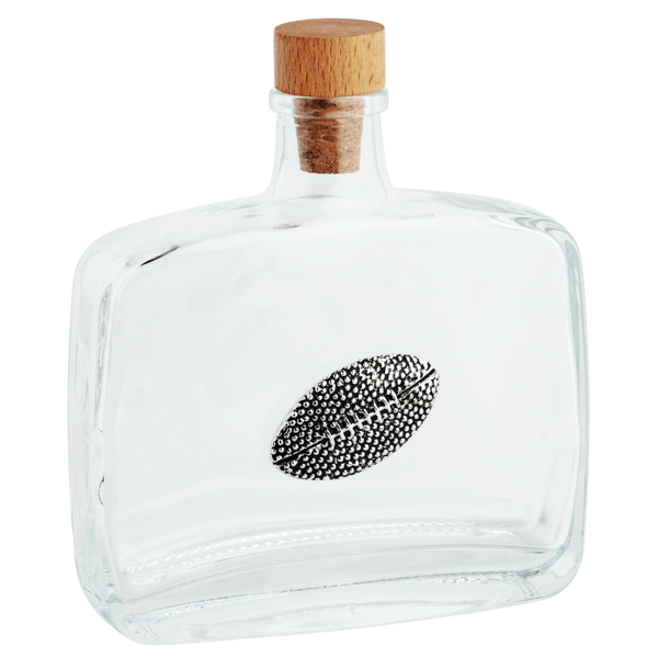 Football Liquor Decanter | Cast Aluminum & Glass Design | Mud Pie