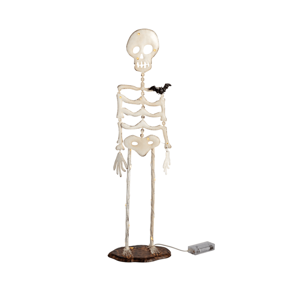 Small Light Up Skeleton Sitter | Light-Up Decor | Mud Pie