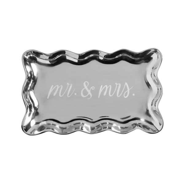 Mr. & Mrs. Etched Metal Tray