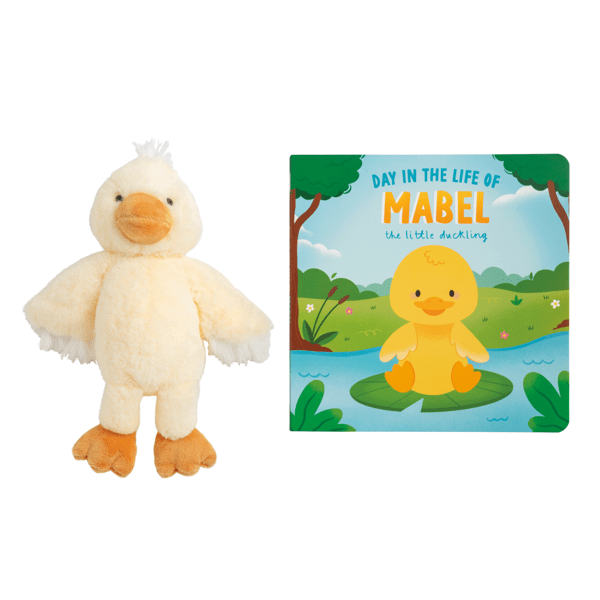 Plush Duck Board Book | Rhyming Story with Soft Duck Plush | Mud Pie