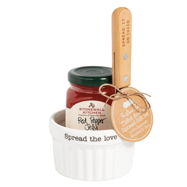 Gourmet Tidbit & Jelly Set with Beaded Ceramic Dish | Mud Pie