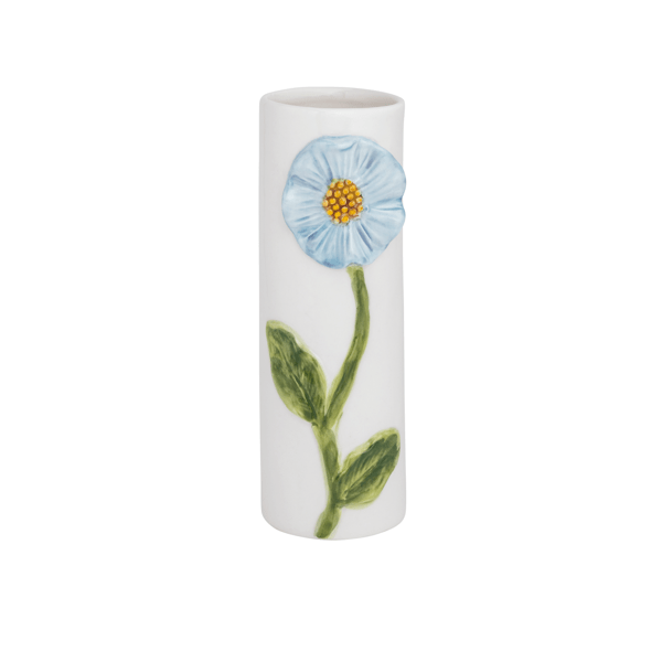 Blue Dimensional Flower Bud Vase | Decorative Stoneware Vase | Mud Pie