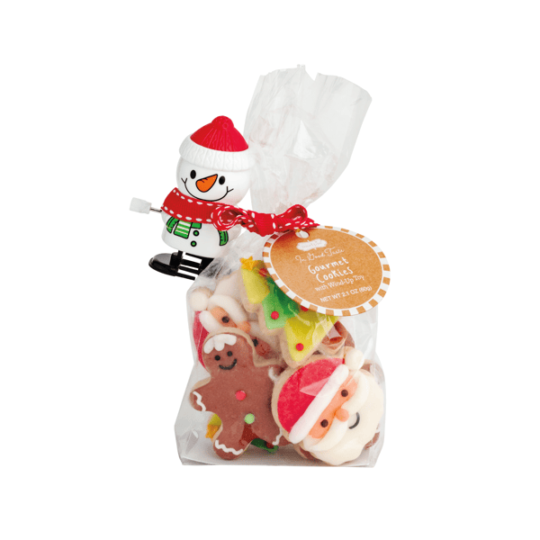 Snowman Cookie Toy Set with Christmas Wind-Up Toy | Mud Pie