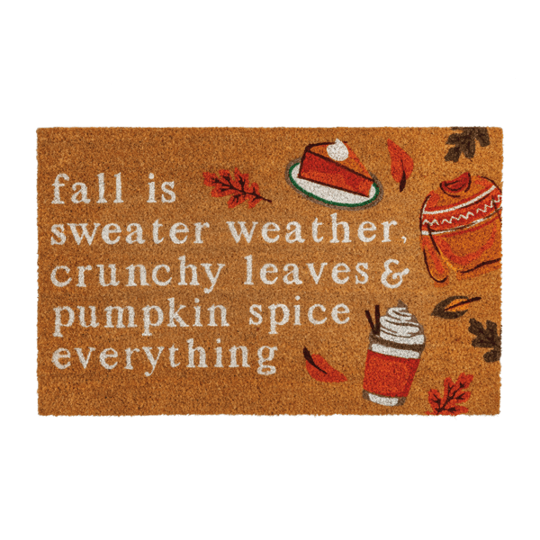 Fall Doormat | Woven Coir Mat for Cozy Autumn Greetings | Mud Pie