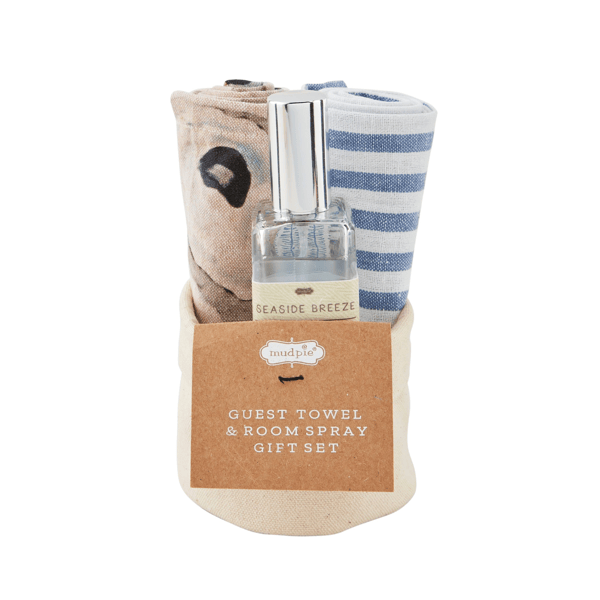 Oyster Room Spray Towel Set - 4-Piece | Mud Pie