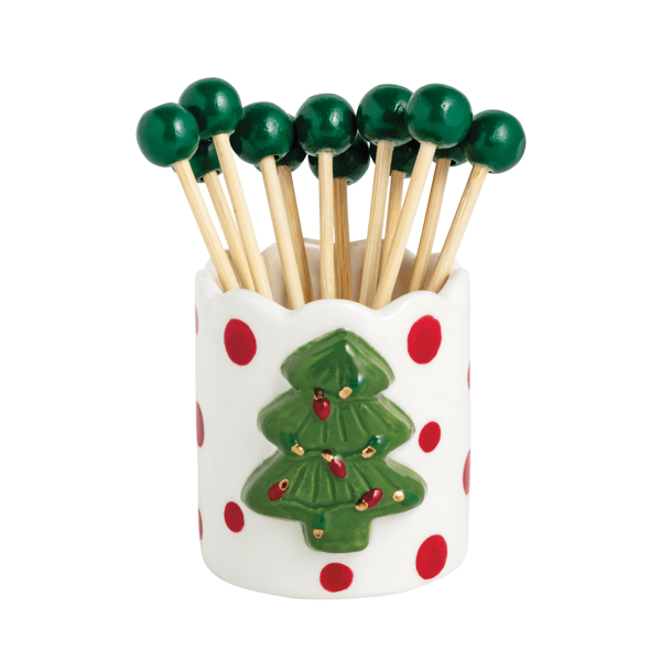 Christmas Tree Toothpick Holder | Festive Tabletop Accent | Mud Pie